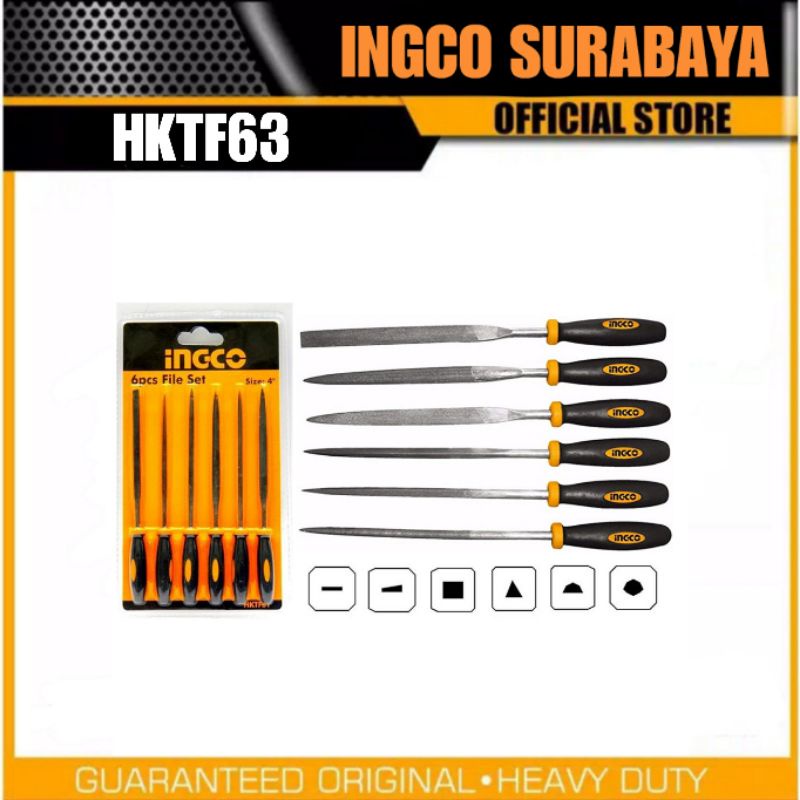 Jual INGCO HKTF63 FILE SET 6PCS KIKIR BESI KECIL | Shopee Indonesia