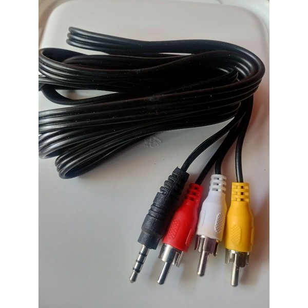 Jual Kabel RCA 3 AV to Jack AUX 3,5mm | Shopee Indonesia