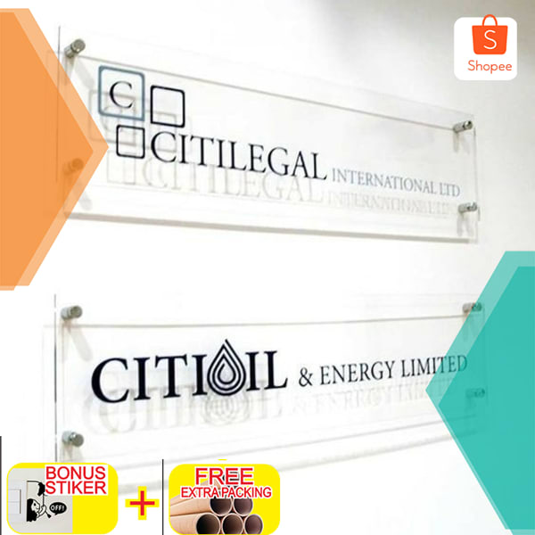 Jual SIGN BOARD AKRILIK CUSTOM 25x7 / PAPAN INFORMASI AKRILIK Elegan ...