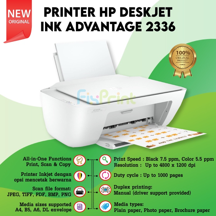Jual Printer HP 2335 2336 2337 Print Scan Copy Printer Deskjet Ink Advantage All in One y ...