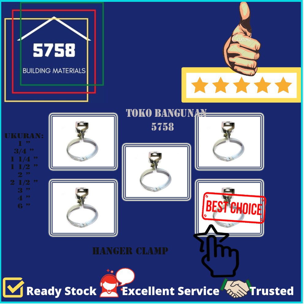 Jual Hanging Hanger Clamp Clam Klem Gantung Pipa Besi Alumunium 9 ...