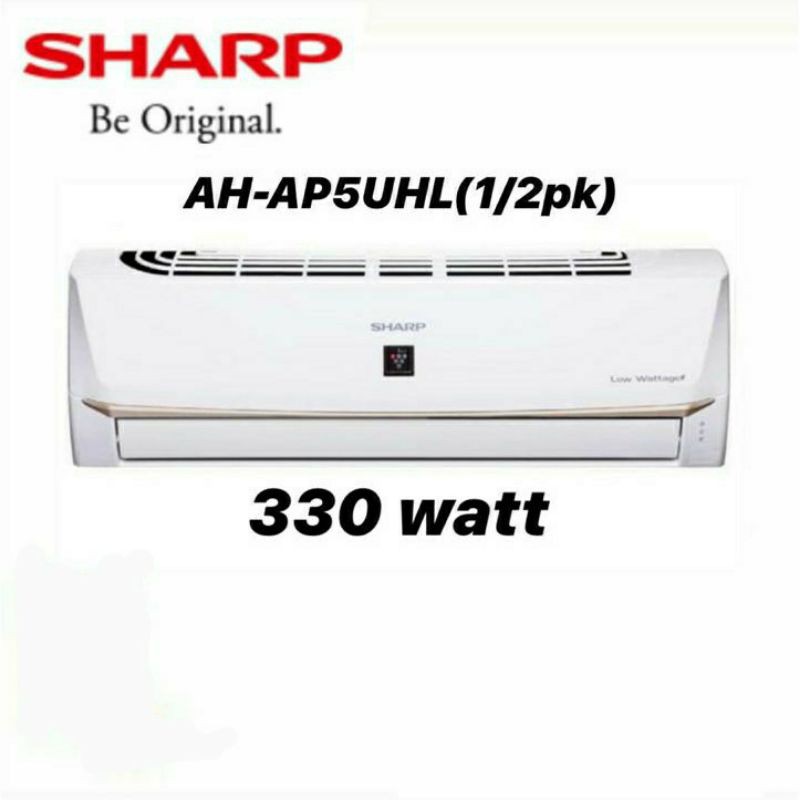 Jual AC Sharp Plasmacluster 1/2PK 1/2 PK 05 PK 05PK AH-AP5UHL LOW WATT ...