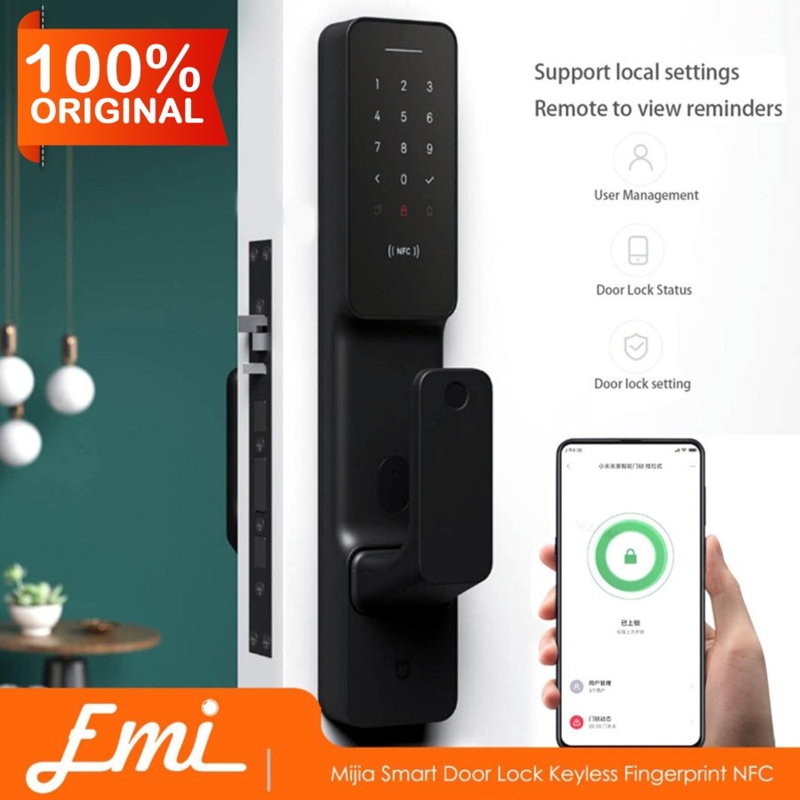 Jual Mijia Smart Door Lock Keyless Fingerprint NFC Kunci Pintu Rumah ...