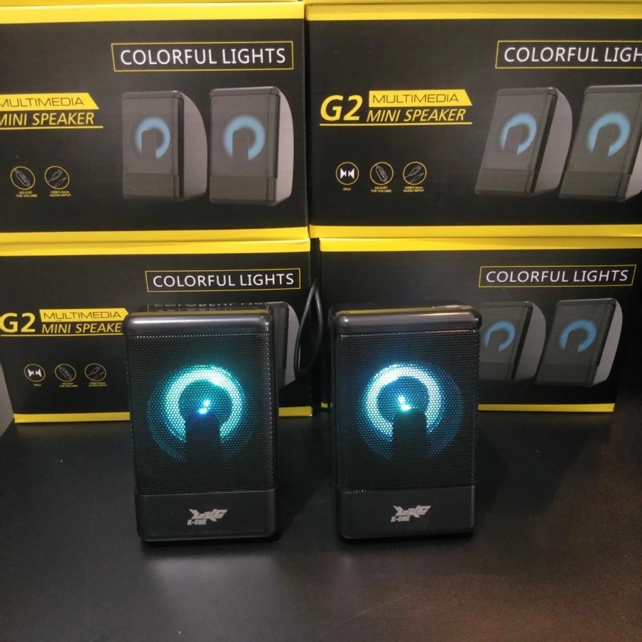 Jual Speaker USB Mini Spiker PC Laptop Komputer Game RGB Bass K-One G2 ...
