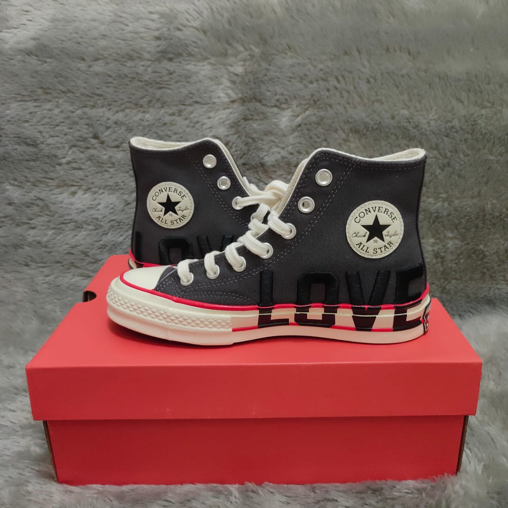 Jual Converse 70S HI Love FearLessy Grey Red ORIGINAL RESMI MAP ...