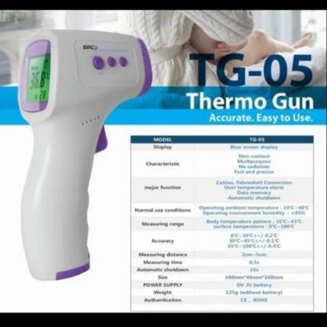 Jual Thermometer gun forehead/termometer non contact/thermo gun ...