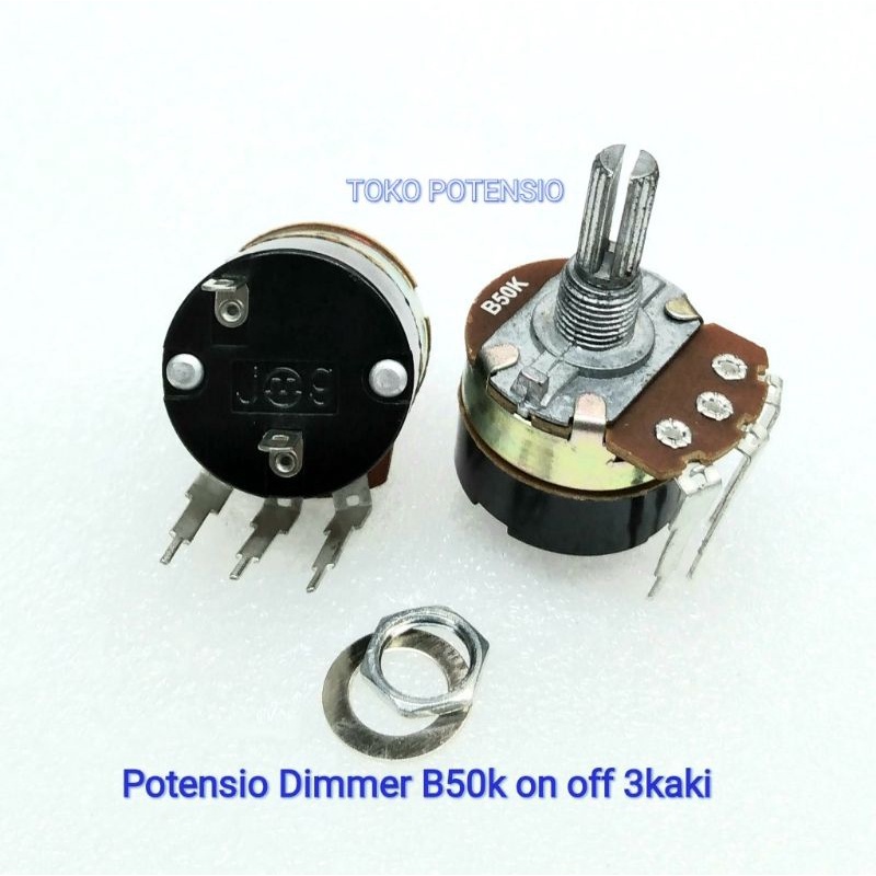 Jual POTENSIO DIMMER B50K ON OFF 3KAKI | Shopee Indonesia