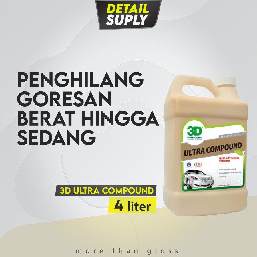 Jual Heavy Duty Rubbing Compound - 3D Ultra Compound - 4L | Shopee ...