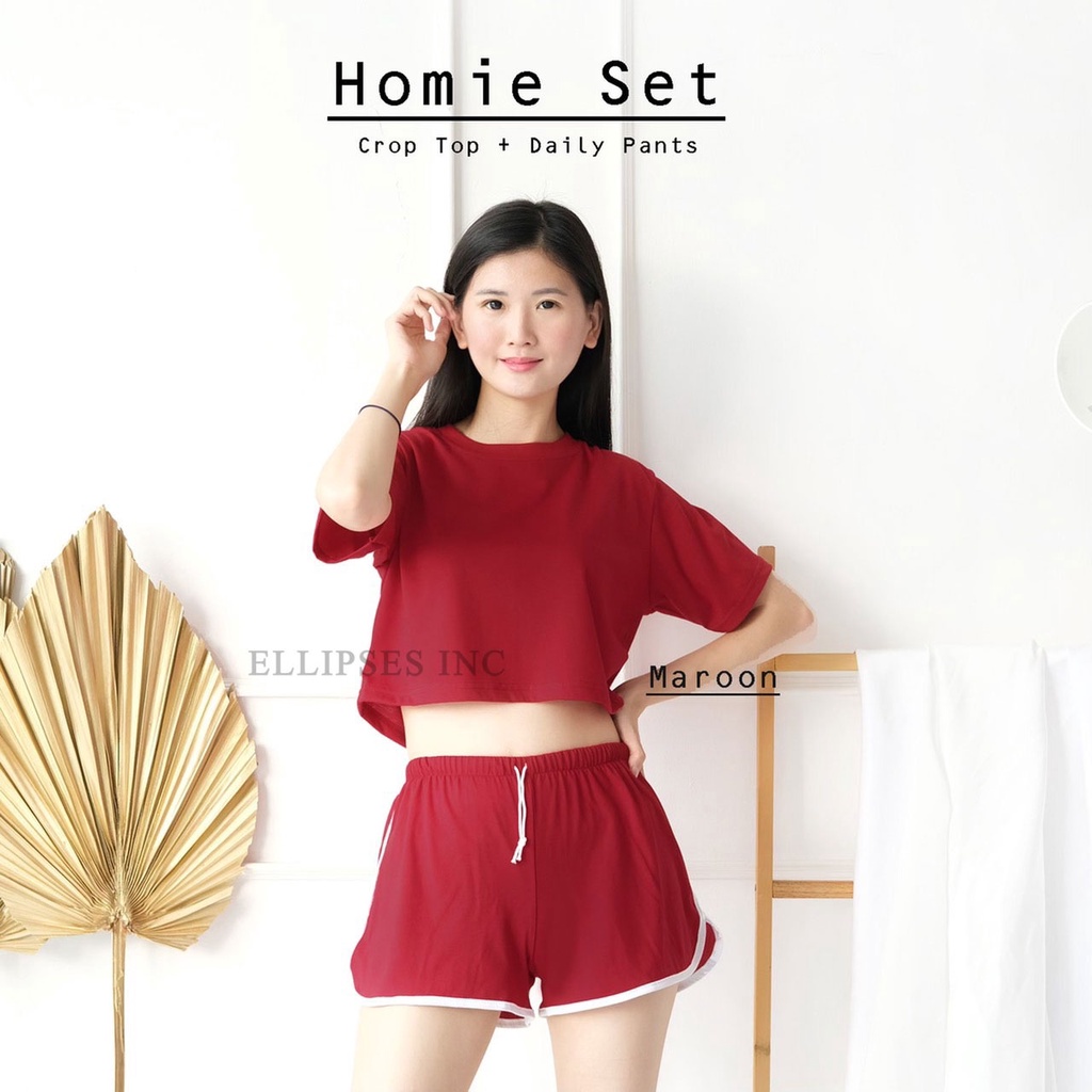 Jual ELLIPSESINC Homie Set (Crop Top + Daily Pants) | Shopee Indonesia