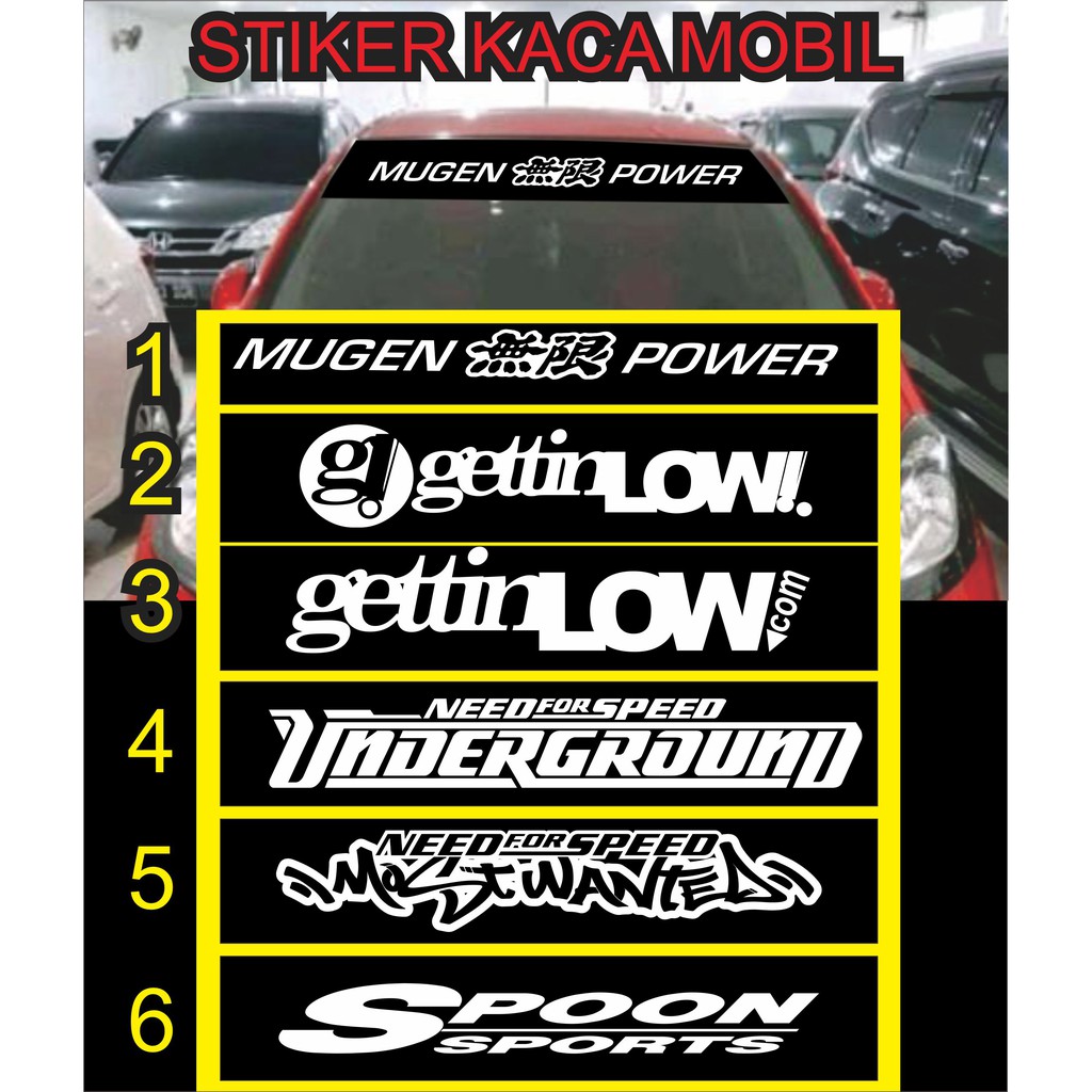 Jual stiker kaca mobil cutting stiker reflektive depan belakang ...
