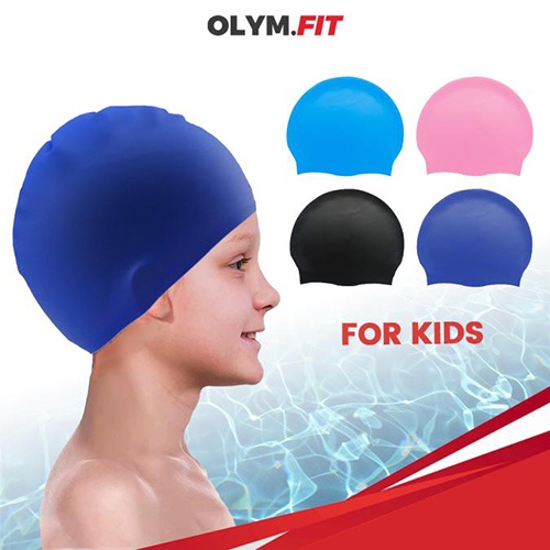 Jual OLYM.FIT HIGH QUALITY Topi Renang Anak Silicone Swim Swimming Cap ...