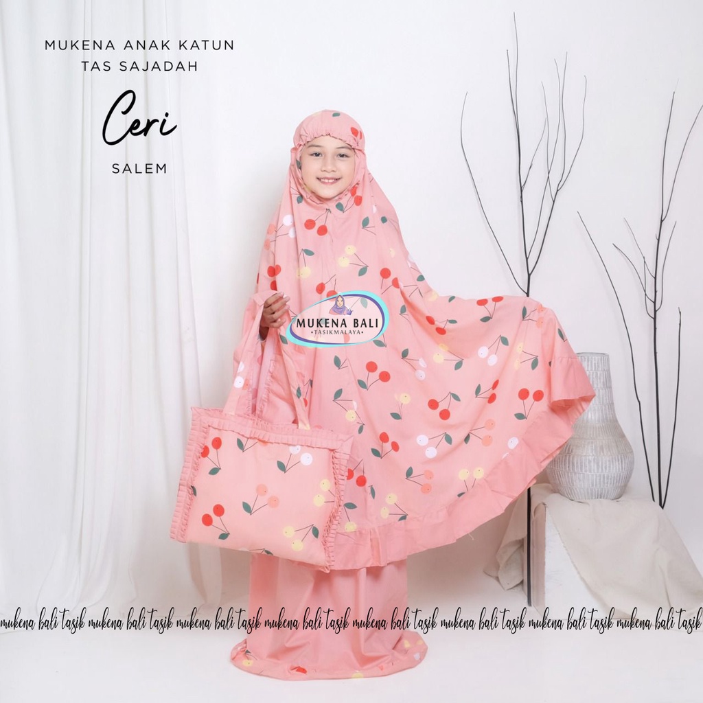 Jual MUKENA BALI TASIK - MUKENA ANAK KATUN MOTIF CERI (TAS SAJADAH ...