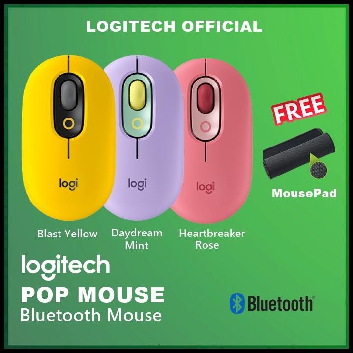 Jual Logitech Pop Mouse Wireless Bluetooth Mouse With Customizable ...