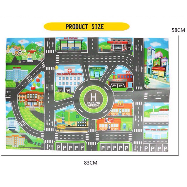 Jual Play Maps Peta Bermain Anak Pretend Play Map Peta Kota Bermain ...