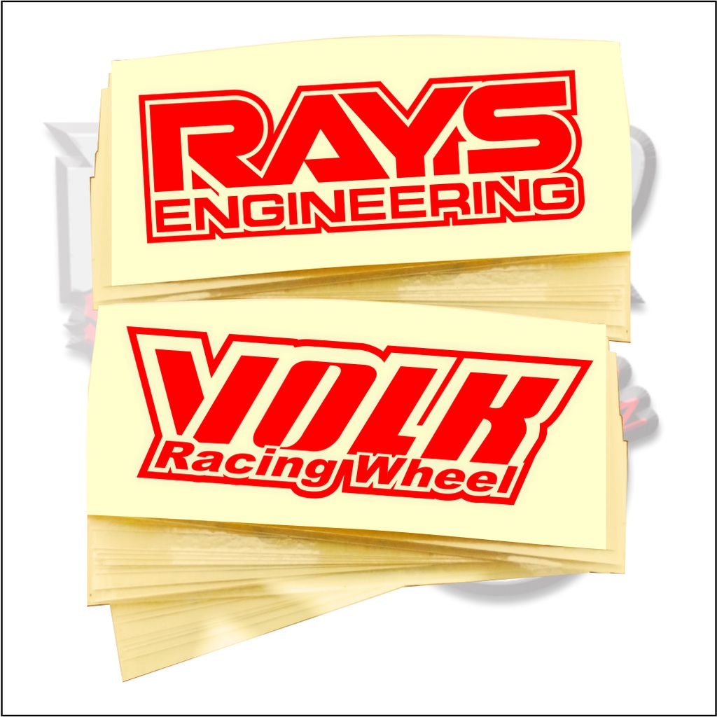 Jual Sticker volk racing sticker Rays Engineering sticker velg mobil 1 ...