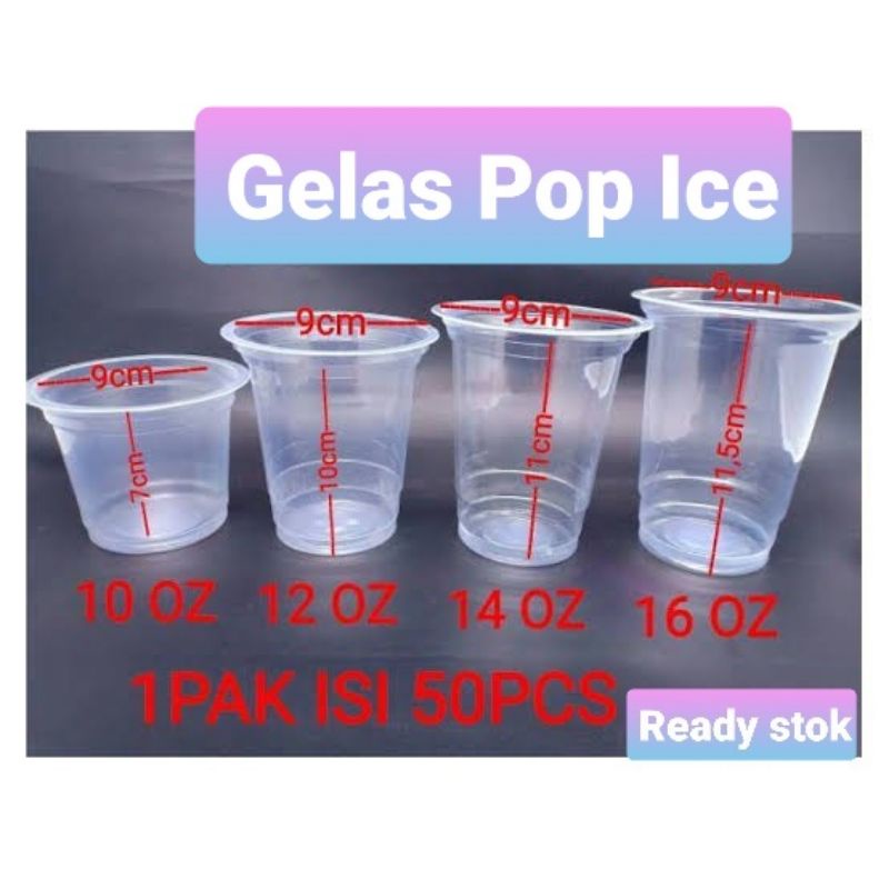 Jual Gelas Cup Gelas Plastik Gelas pop Ice | Shopee Indonesia