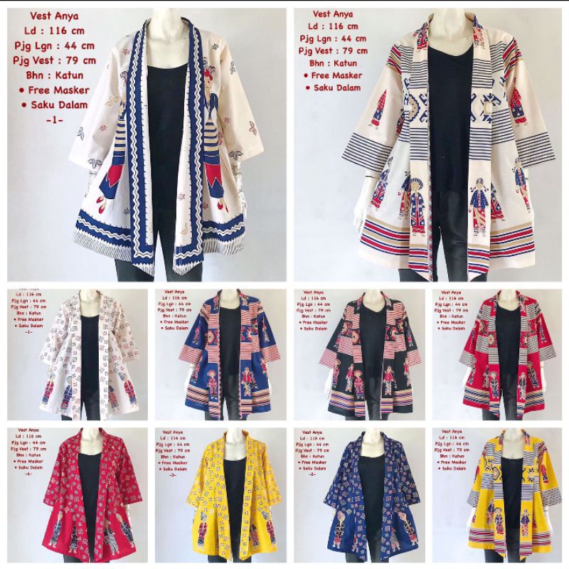 Jual PALING MURAH BOLERO BATIK / VEST BATIK / CARDIGAN BATIK / OUTER ...