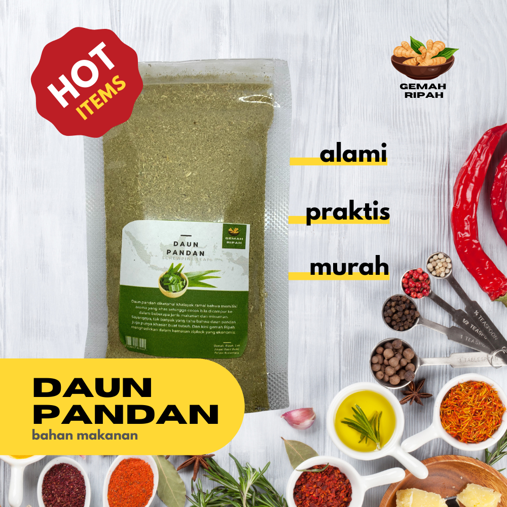Jual Daun Pandan Wangi Kering Premium Daun Pandan Bubuk Pewangi Makanan ...