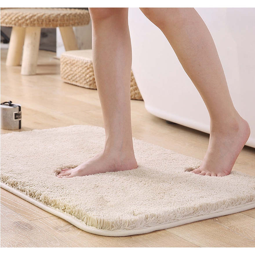 Jual Keset Tebal Microfiber Anti Slip Floor Mat Elegant Motif Daun ...