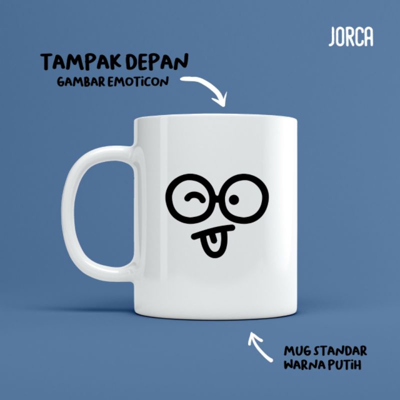 Jual MUG Lucu dan Unik dengan Emoticon (COWOK) dan kalimat motivasi ...