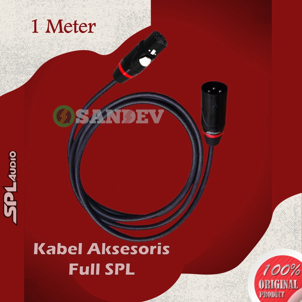 Jual SPL Audio Kabel Aksesoris Sound System 1 Meter XLR Male to Female ...