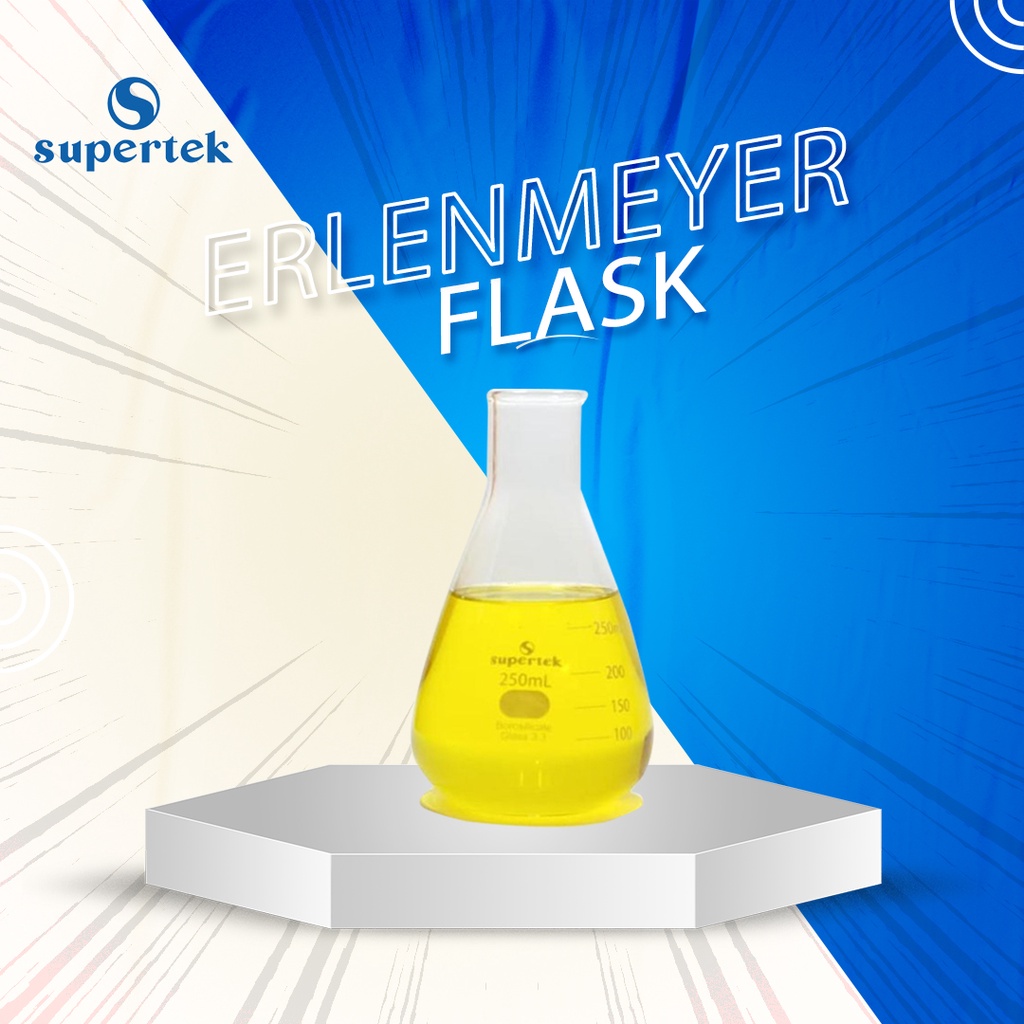 Jual Erlenmeyer Flask - Labu Erlenmeyer 100 ml - 1000 ml SUPERTEK ...