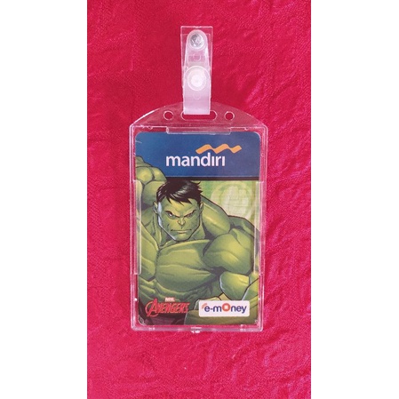 Jual Tempat nametag id card holder acrylic plus penjepit jepit bening ...