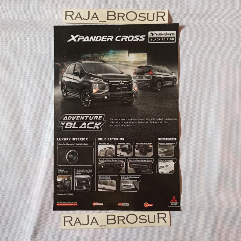 Jual Poster brosur Mitusbishi Xpander Cross Rockford Fosgate black ...