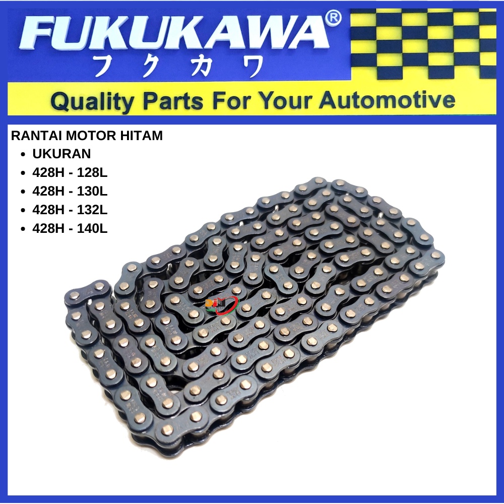 Jual RANTAI MOTOR 428 H 128 130 140 FUKUKAWA BLACK UNIVERSAL | Shopee ...