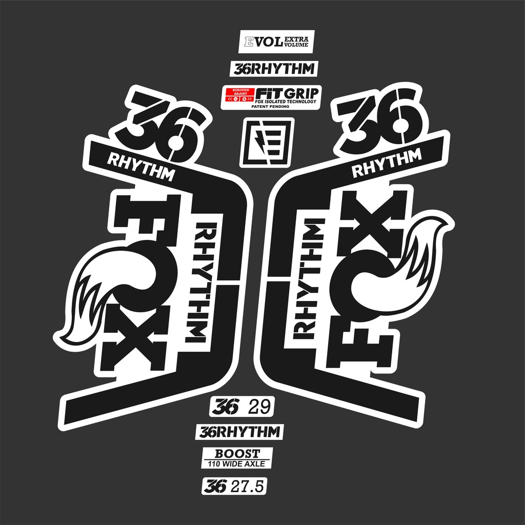 Jual Decal Stiker Fork FOX Float RHYTHM 36 Sepeda MTB | Shopee Indonesia