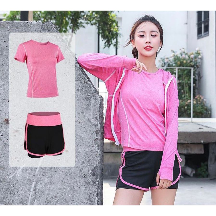 Jual Set Gym / Pilates / Yoga Outfit Wanita | baju gym wanita | Setelan ...