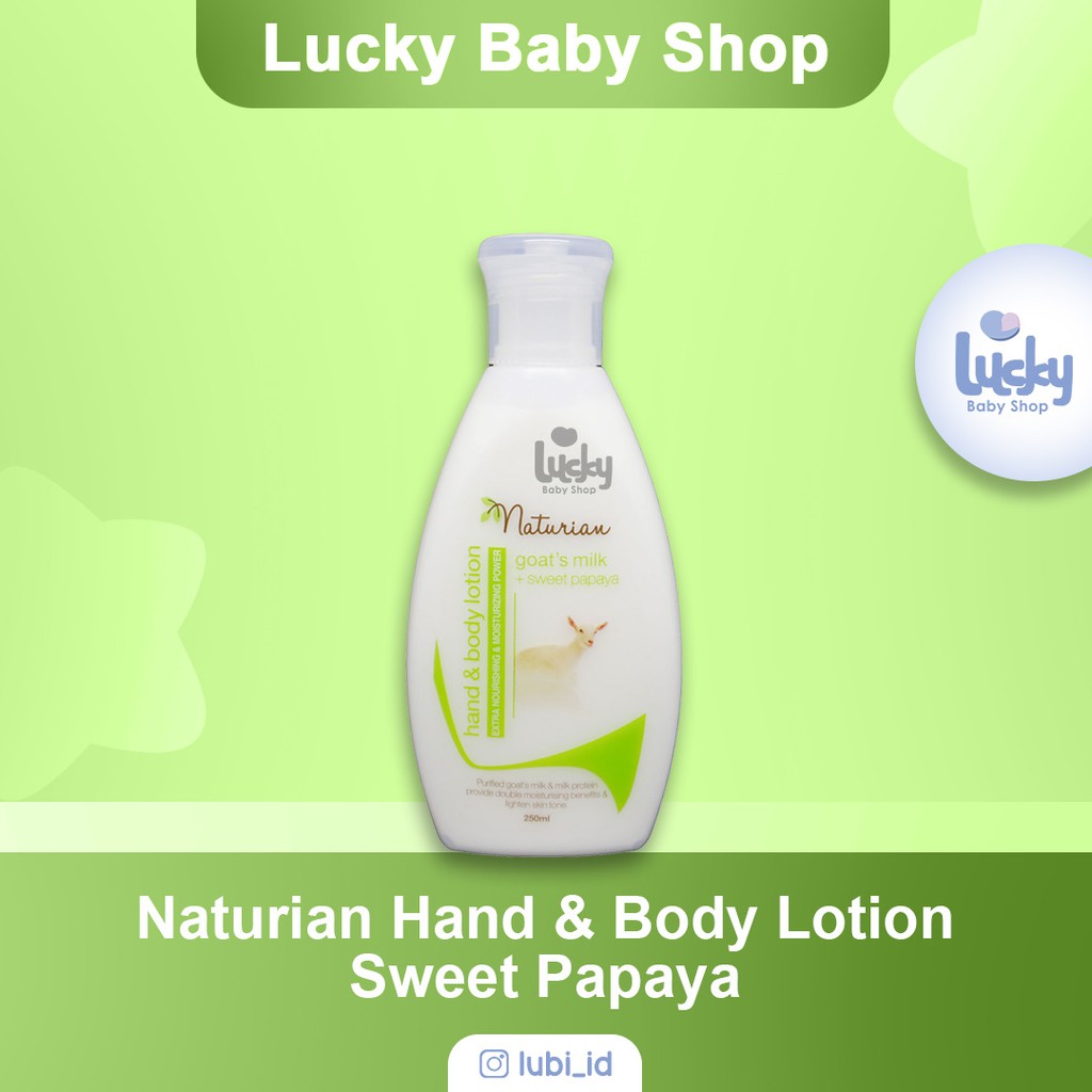 Jual PROMO NATURIAN HAND BODY LOTION GOATS MILK PEPAYA 250 ML | Shopee ...