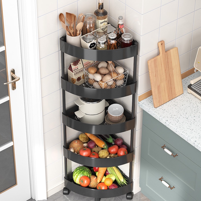 Jual Rak Kamar Mandi Sudut Storage Rack Ruangan Rak Dapur Dorong Sudut ...