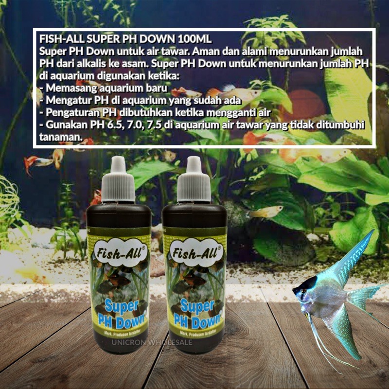 Jual FISH ALL SUPER PH DOWN 100ML OBAT VITAMIN IKAN HIAS CUPANG KOKI ...