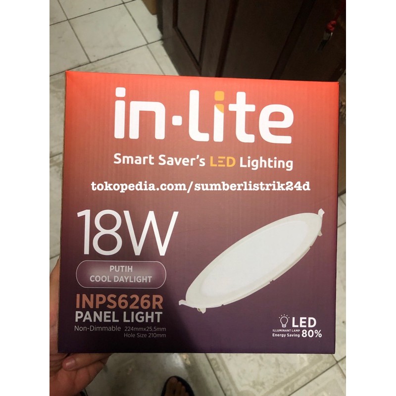 Jual Lampu led panel light inlite 18watt INPS 628R 626R downlight tanam ...