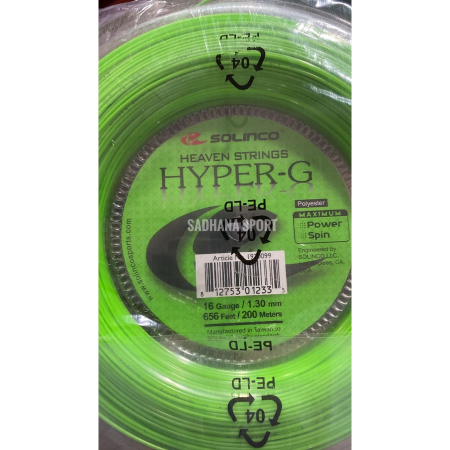 Jual Senar Raket Tenis Solinco HYPER-G 12m | Shopee Indonesia