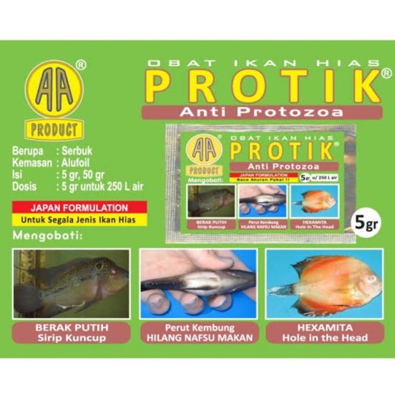 Jual protik obat ikan anti protozoa untuk bloating / dropsy / sisik ...