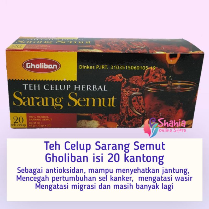 Jual TEH CELUP SARANG SEMUT PAPUA GHOLIBAN ISI 20 KANTONG | Shopee ...