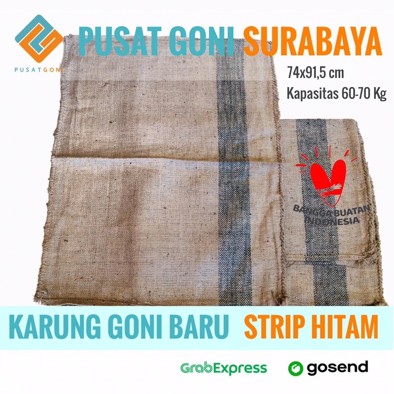 Jual Karung Goni Strip Hitam - Karung Goni 74x91,5cm - Karung Goni Baru ...