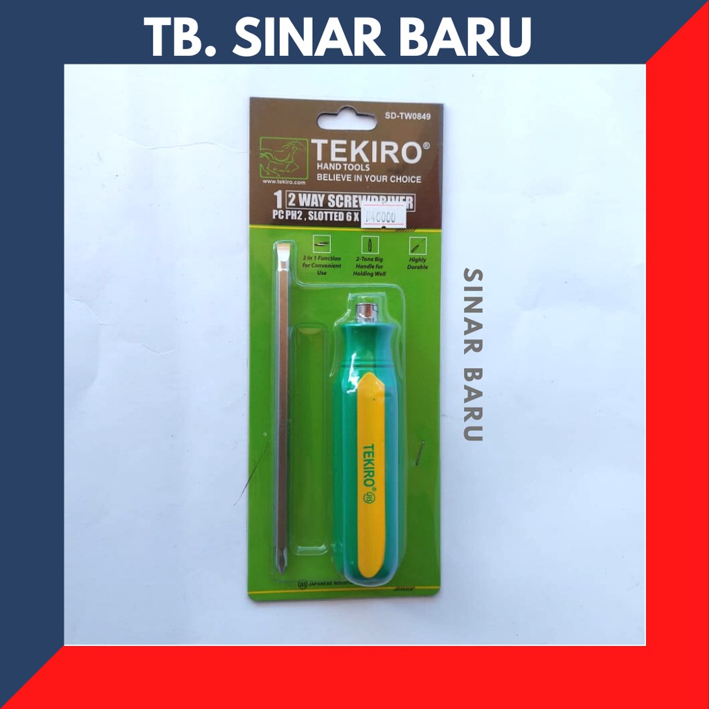 Jual Tekiro Obeng Dua Arah / Tekiro Two Way Screwdiver / Tekiro Obeng ...