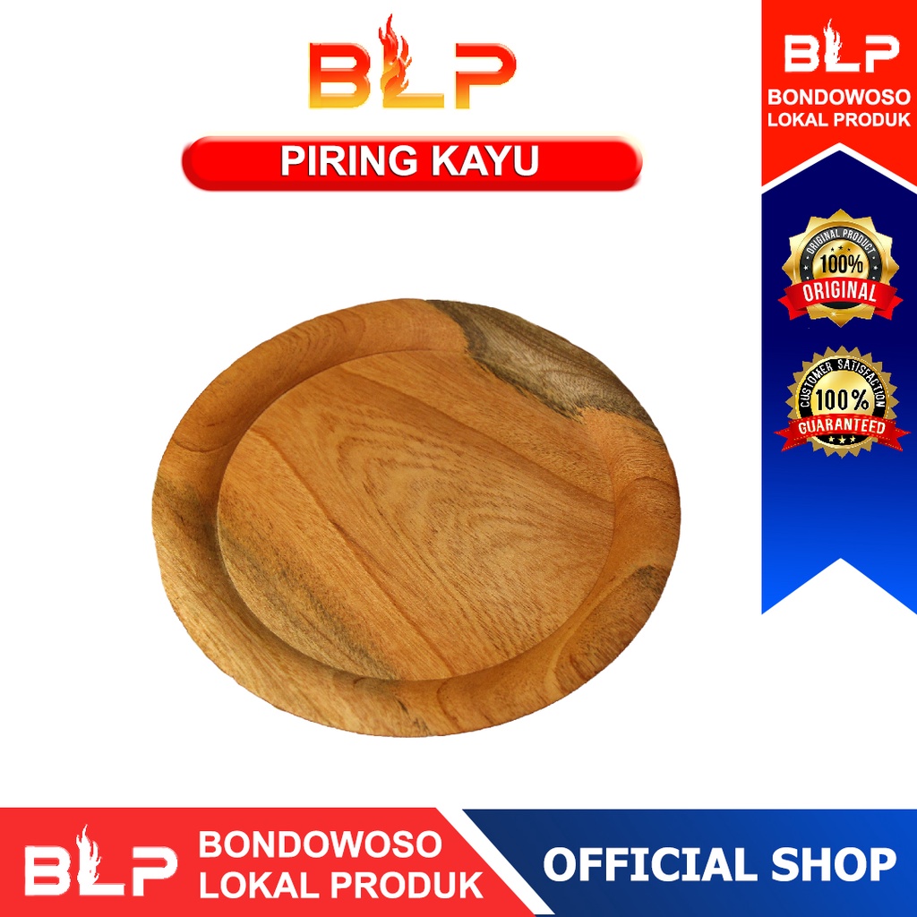 Jual Piring Kayu Model Flat Liuk 30 Cm | Shopee Indonesia