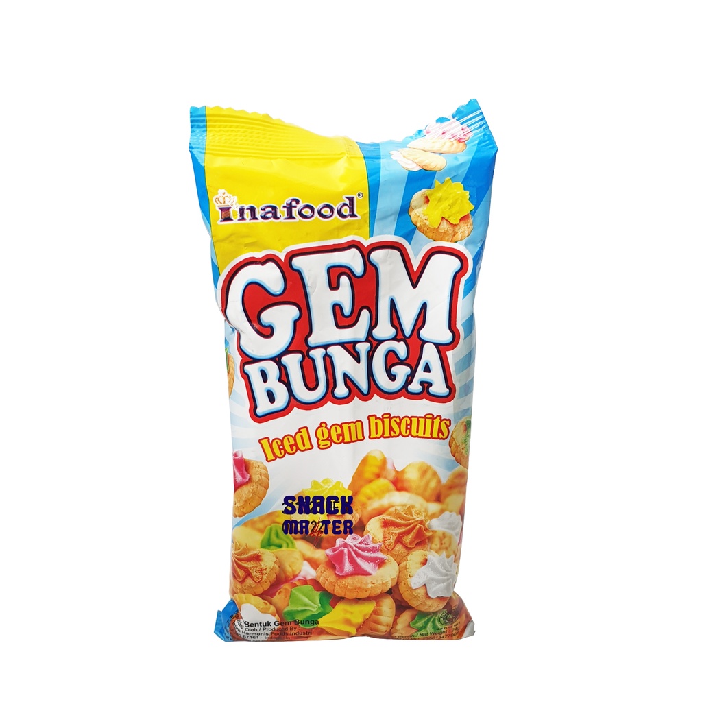 Jual Inafood Gem Bunga Iced Gem Biscuit Biskuit Gem Rose - Netto 24gr ...