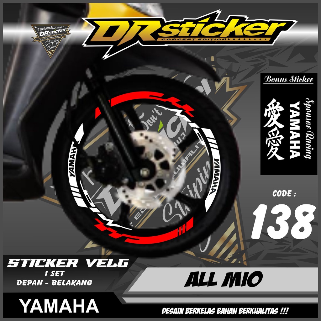 Jual Sticker Velg - Cutting Velg Sticker Cutting Velg Motor MIO ...