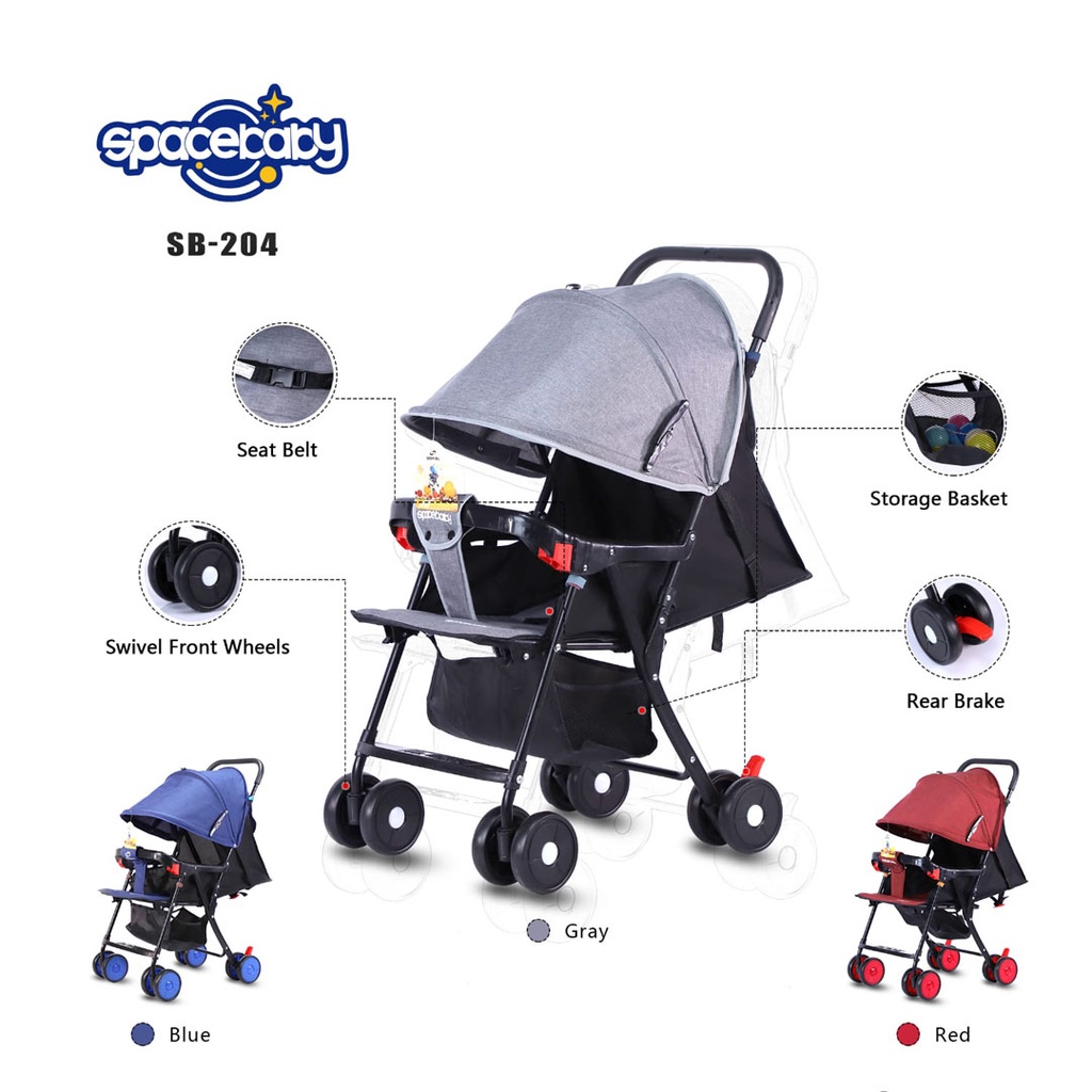 Jual Stroller Bayi Spacebaby SB-204 Stroller Bayi Lipat Traveling ...
