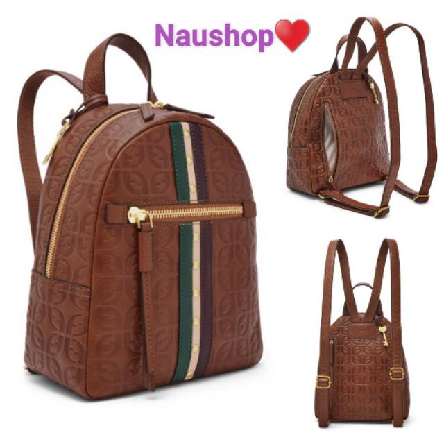 Jual Tas Fossil Original Megan Backpack Multi brown | Shopee Indonesia