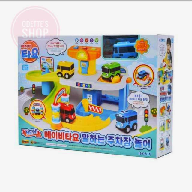 Jual Mainan anak tayo the little bus car park / tayo garage / mobil mobilan original iconix ...