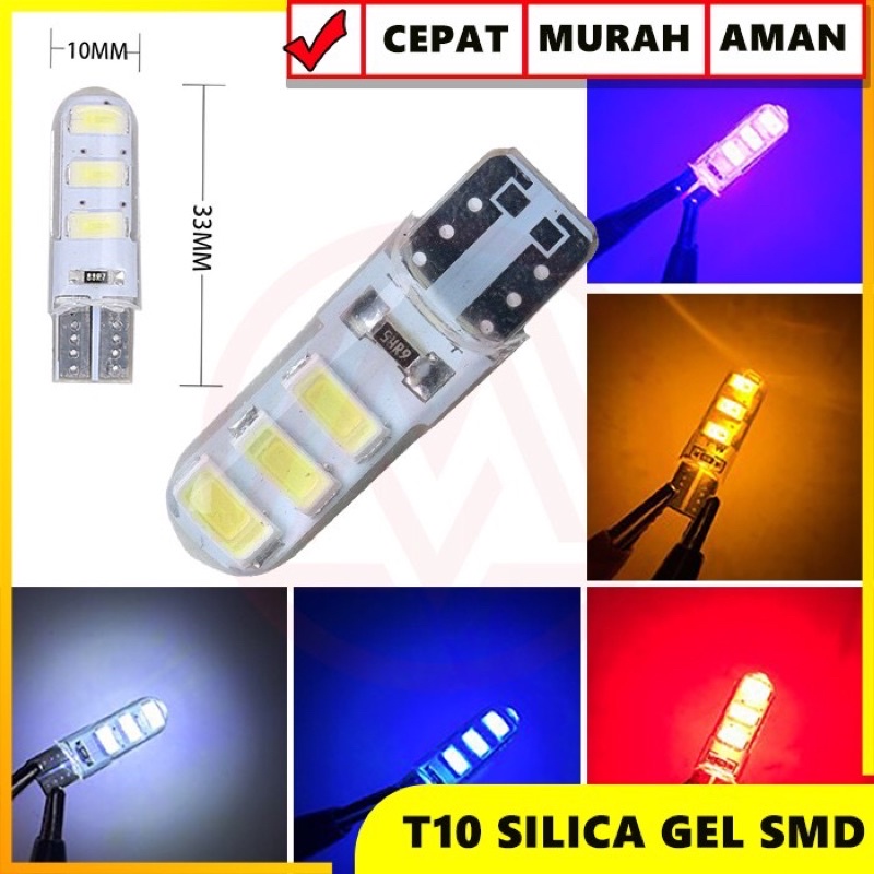 Jual LAMPU SEN SENJA 6 LED T10 JELLY WATERPROOF 2PCS LAMPU SPEEDO LAMPU ...