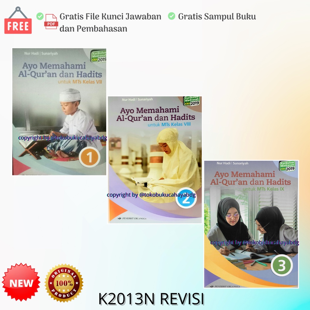 Jual Buku Ayo Memahami Al-Quran & Hadits MTS Kelas 7 8 9 KMA19 ERLANGGA ORIGINAL BARU | Shopee ...