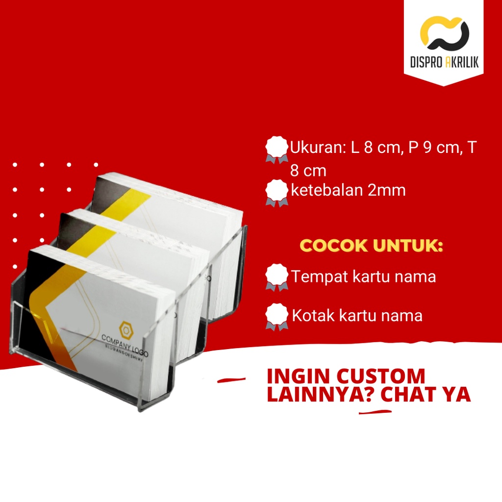 Jual tempat kartu nama / kotak kartu nama / box kartu nama 3 slot ...