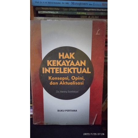 Jual buku hak kekayaan intelektual konsepsi opini dan aktualisasi buku pertama - ori - ready ...